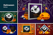 Halloween Mockup, a Print Template by Qaleb Studio