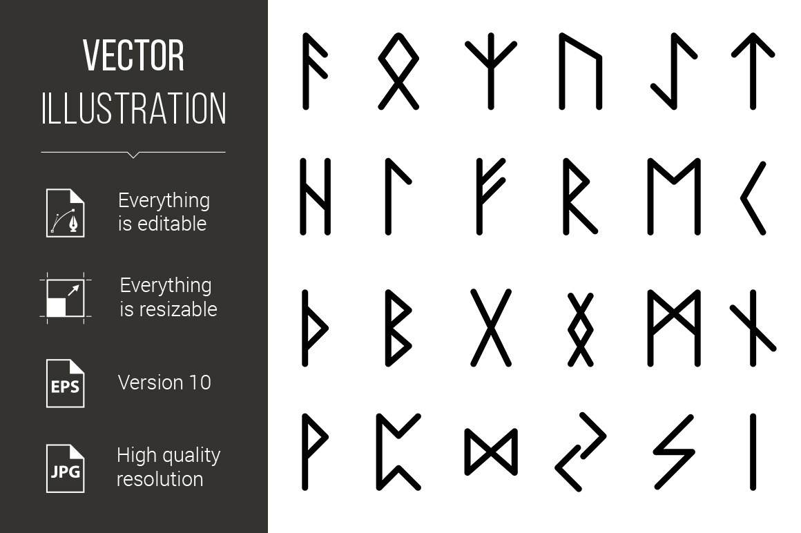 Runes, a Background Graphic by DvargShop
