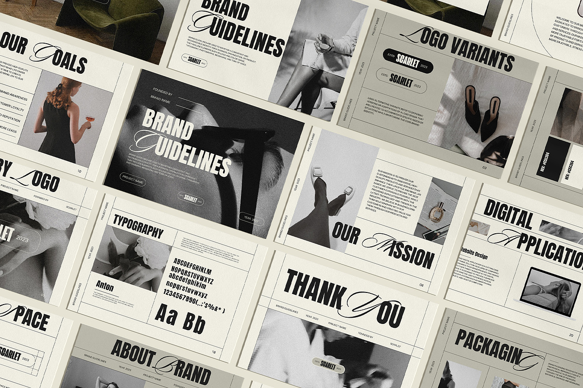 SCARLET Brand Guidelines Template, a Branding & Logo Template by Amaré ...