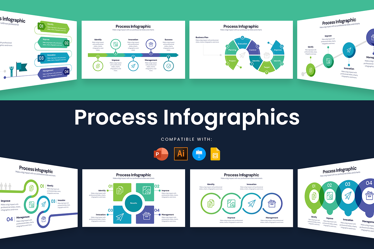 Process Infographics, a Presentation Template by Slidesmash