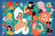 GIRL POWER, an Illustration by Alena | Creative Market