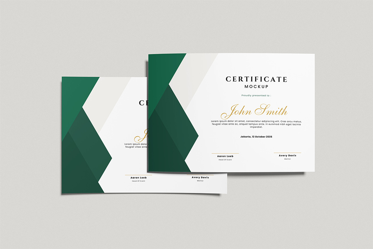 High Quality Certificate Mockup, an Advertising Mockup by swsi-studio