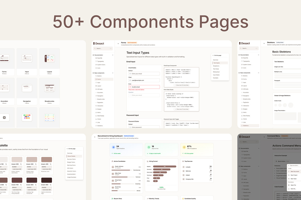 Desact HR Design System, a React Template by Hsnplnt
