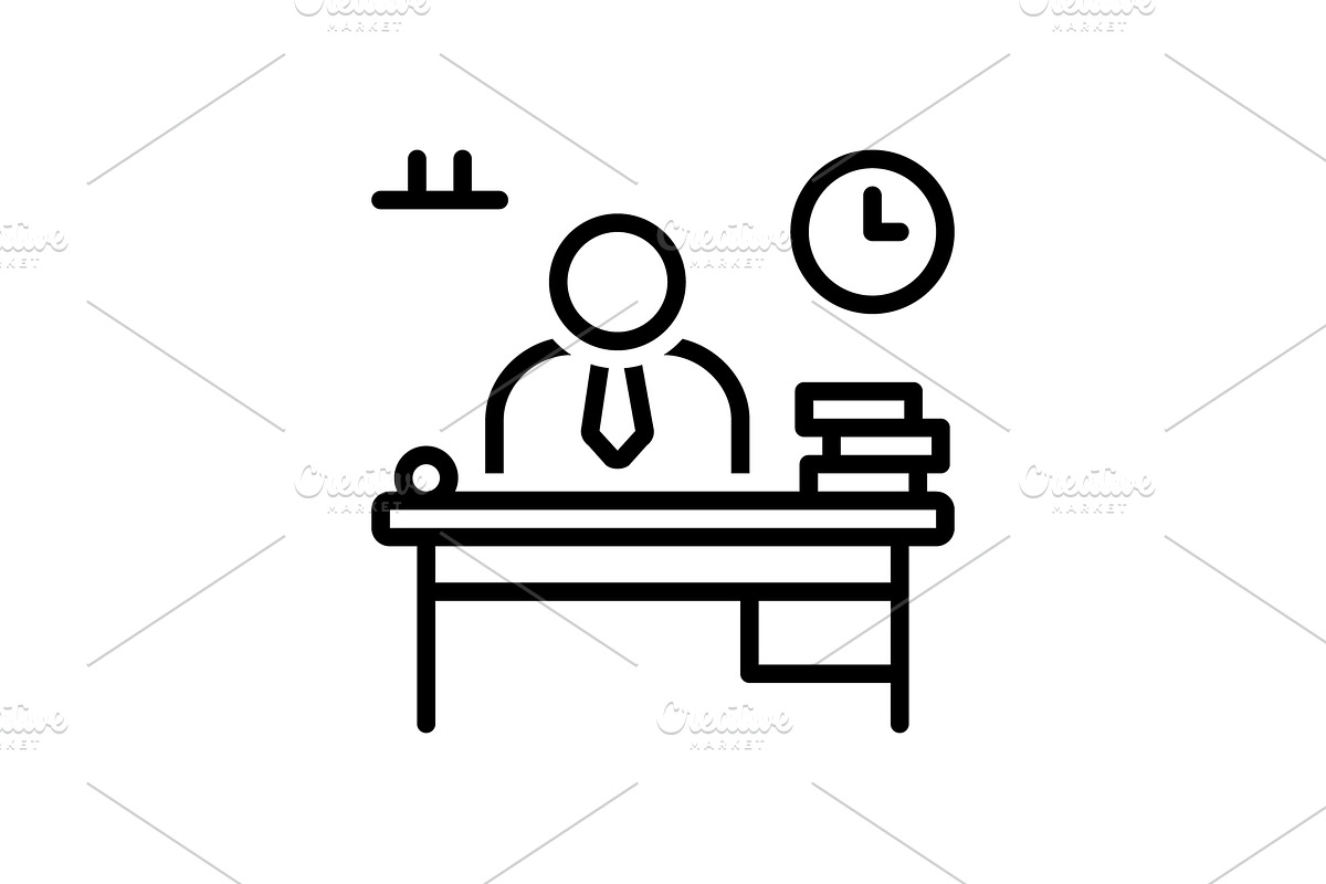 Workplace working icon, an Icon by Creative priyanka | Creative Market