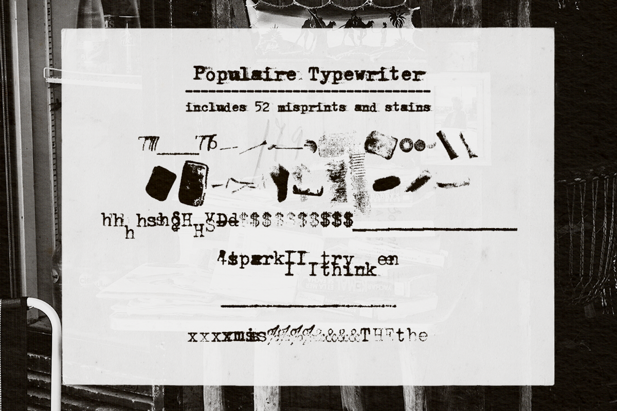 Populaire Typewriter Font & Extras, a Serif Font by Ana's Fonts