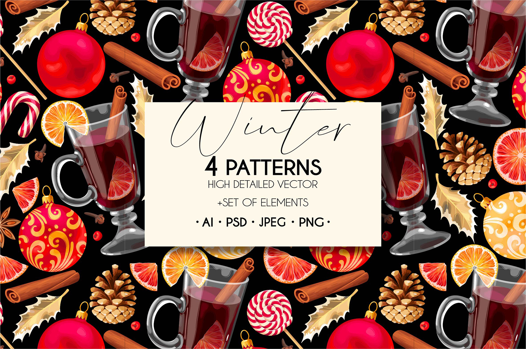 Winter Patterns, a Pattern Graphic by GreyLilac
