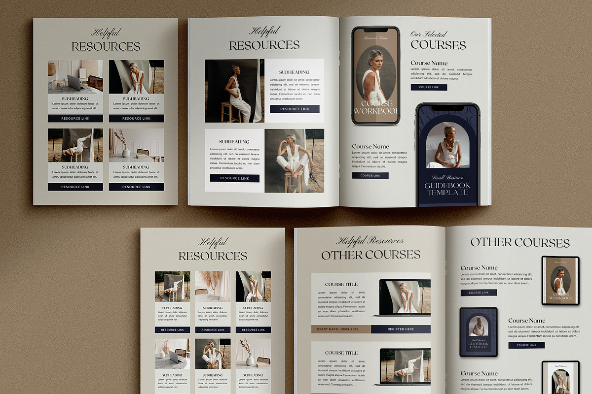 Guidebook + Ebook Template CANVA, a Magazine Template by Studio Loire