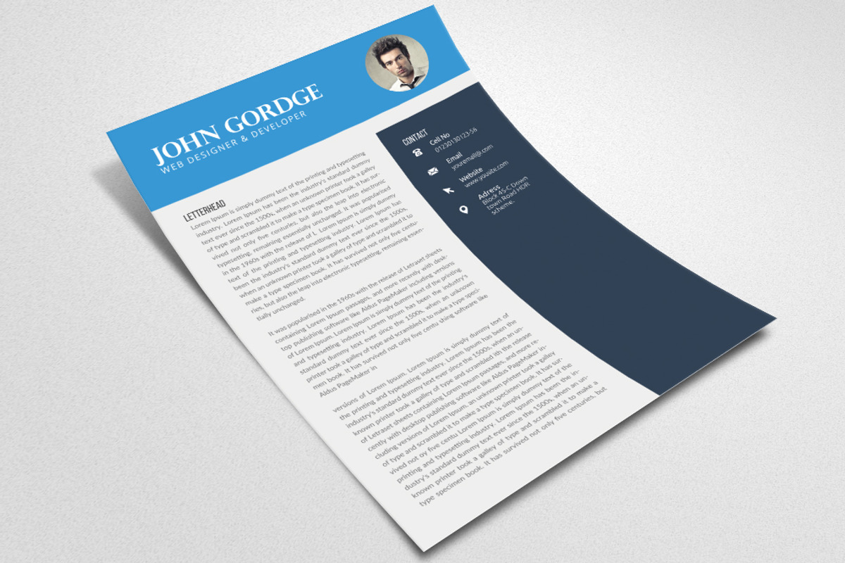 Professional Word Format Cv resume, a Resume Template by Psd Templates