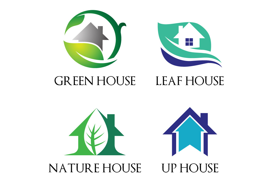 4 Fresh House Home Residential Logo, a Branding & Logo Template by ...
