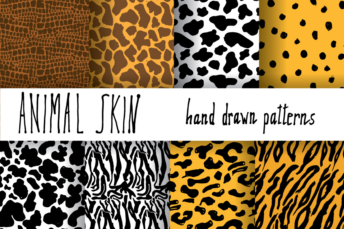 Animal Skin Hand Drawn Pattern Set, a Pattern Graphic by Lemon Workshop