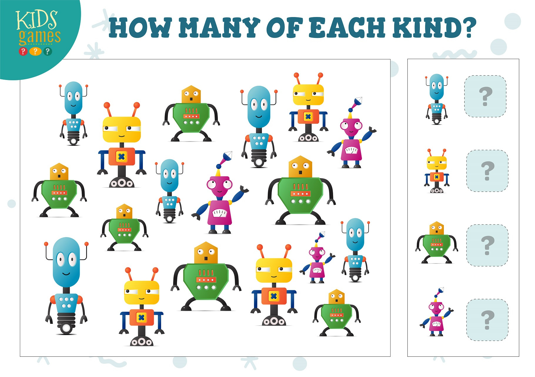 How many of each kind vector game, an Education Illustration by Darth ...