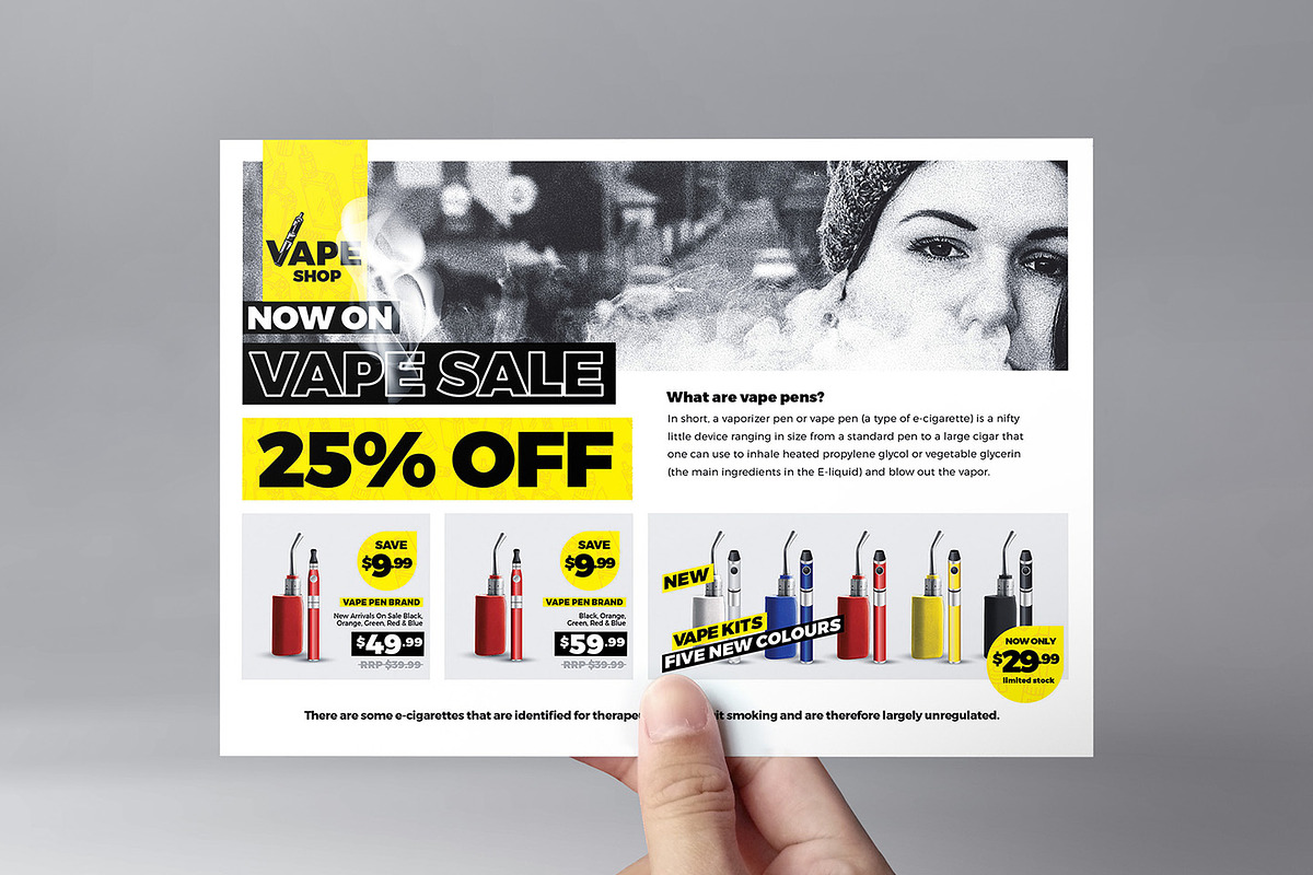 Vape Shop Templates Pack, a Flyer Template by BrandPacks