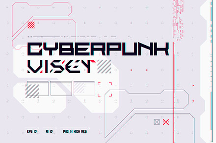 CyberPunk UI Set 2, a Technology Illustration by Olga Ryzychenko