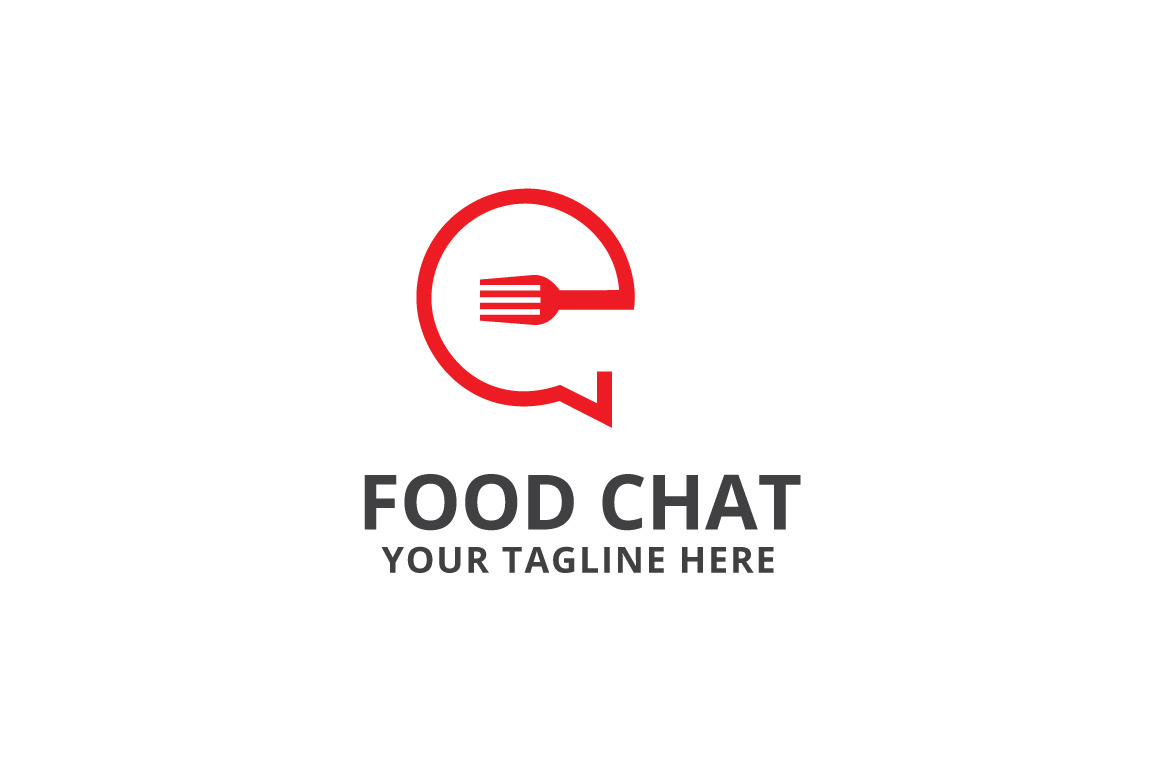 Food Chat Logo Template, a Branding & Logo Template by Logo20