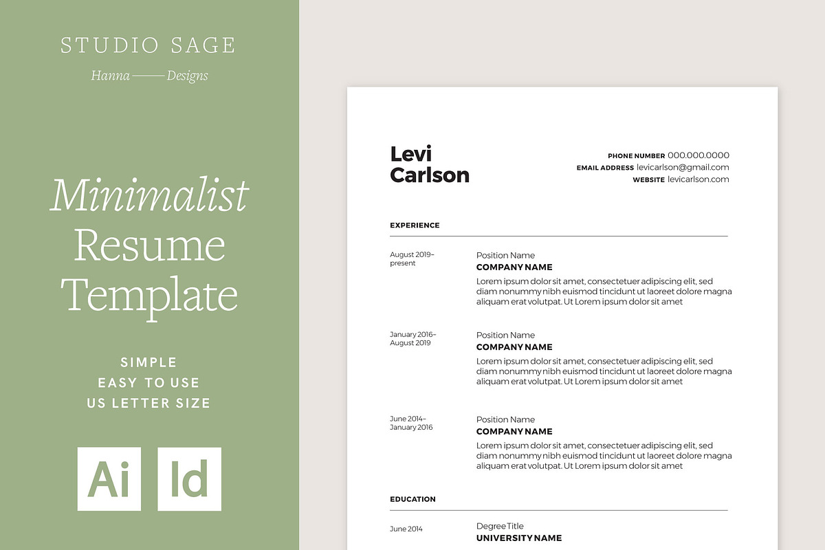 Minimalist Resume Template