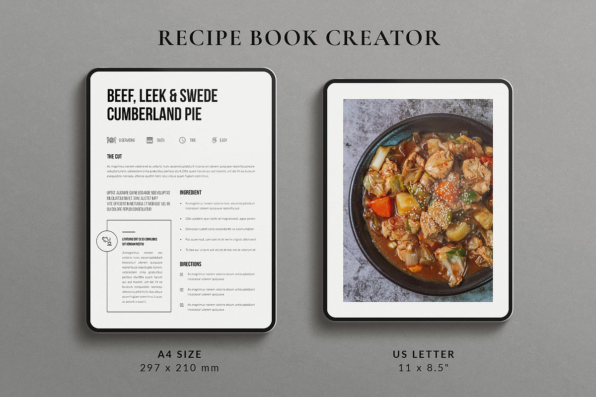 Recipe Book Creator Template Design, a Brochure Template by TemplatesForest