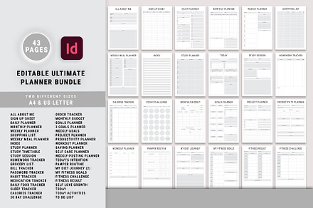 Printable Undated Weekly Planner | Stationery Templates ~ Creative Market