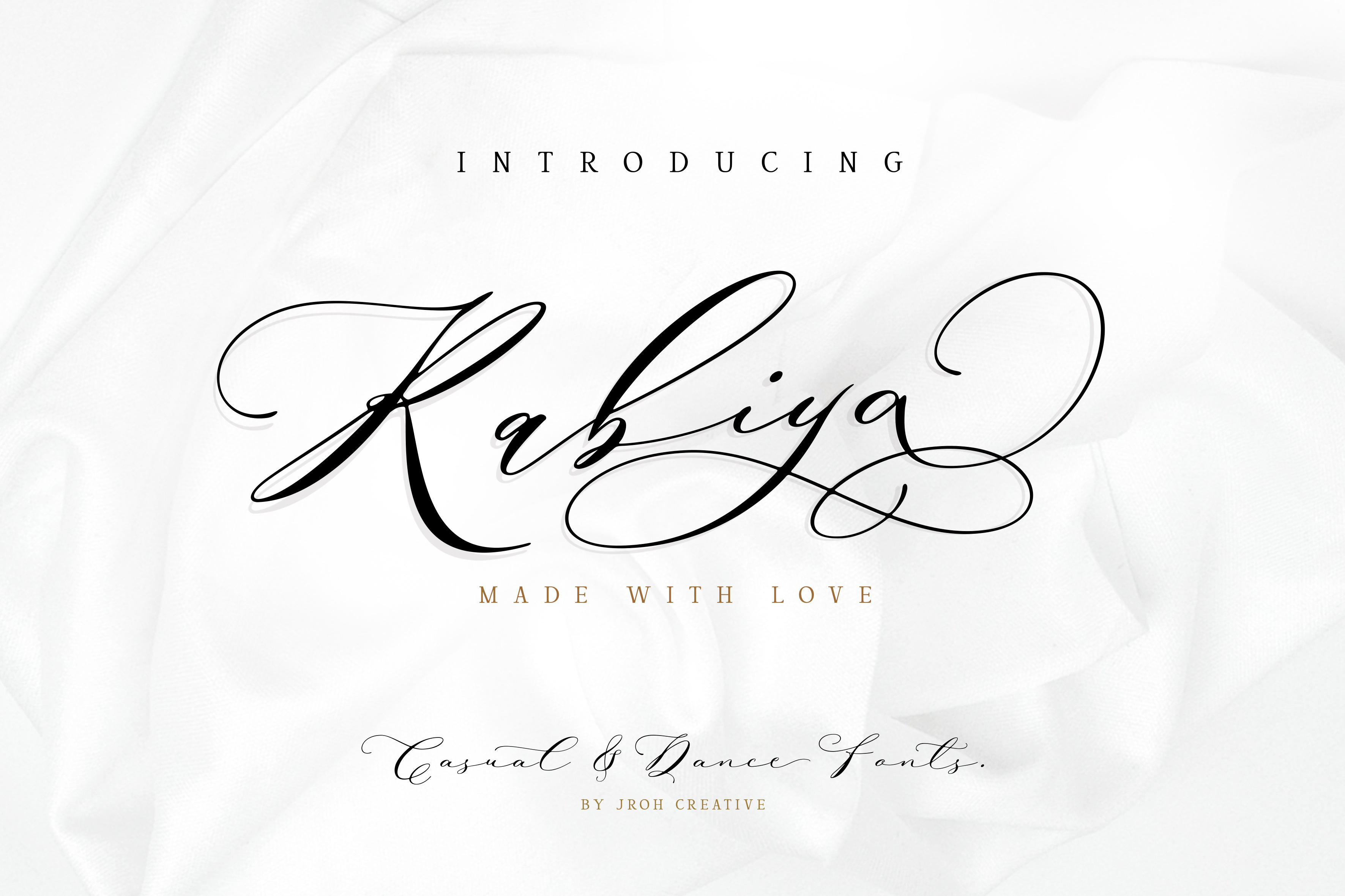 Rabiya Two Romantic Fonts - 50% Off, a Script Font by JROH Creative