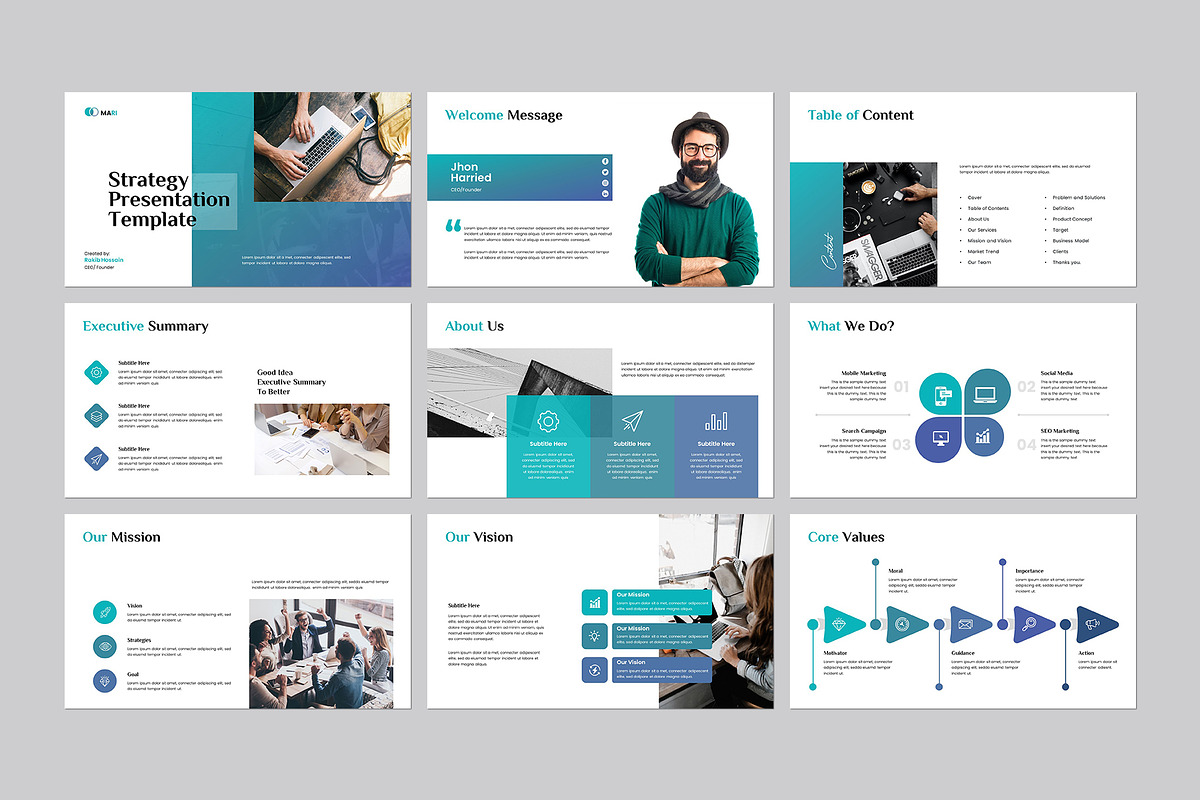 Business Strategy Presentation, a Presentation Template by ...