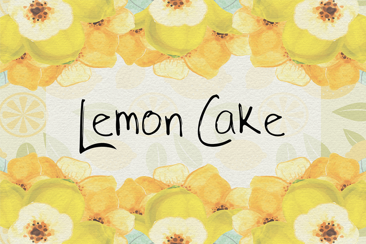 Lemon Cake OTF Font, a Script Font by Hunt Family Design