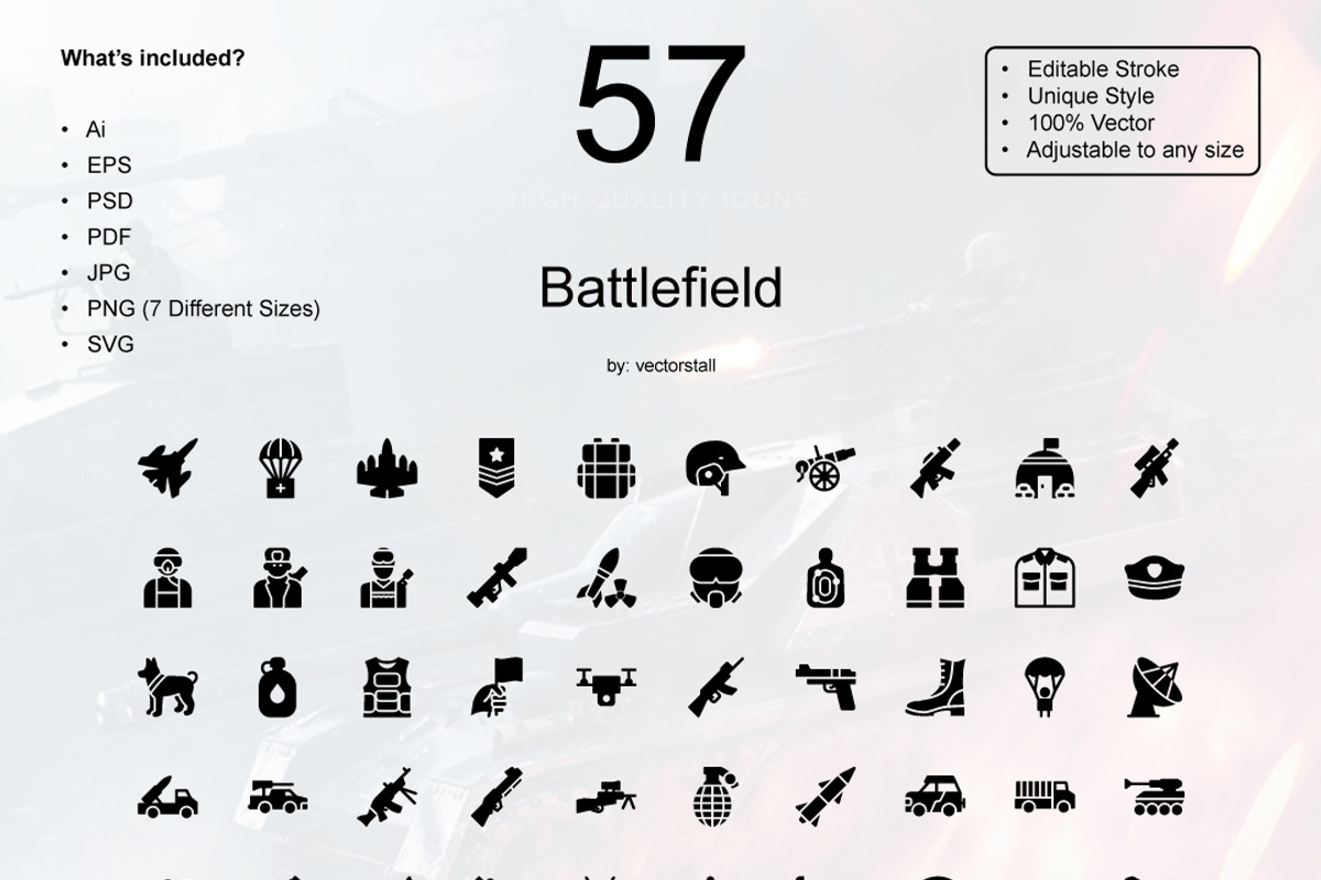 Battlefield, an Icon by Vector Stall