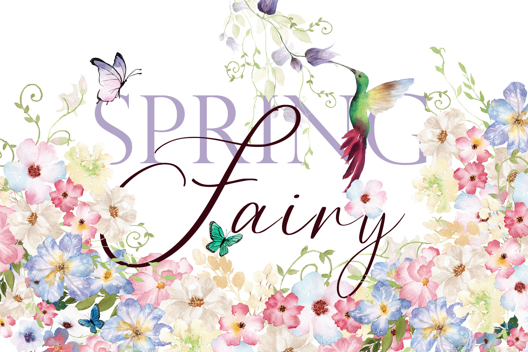 Watercolor flower - Spring Fairy, an Illustration by Beigetime