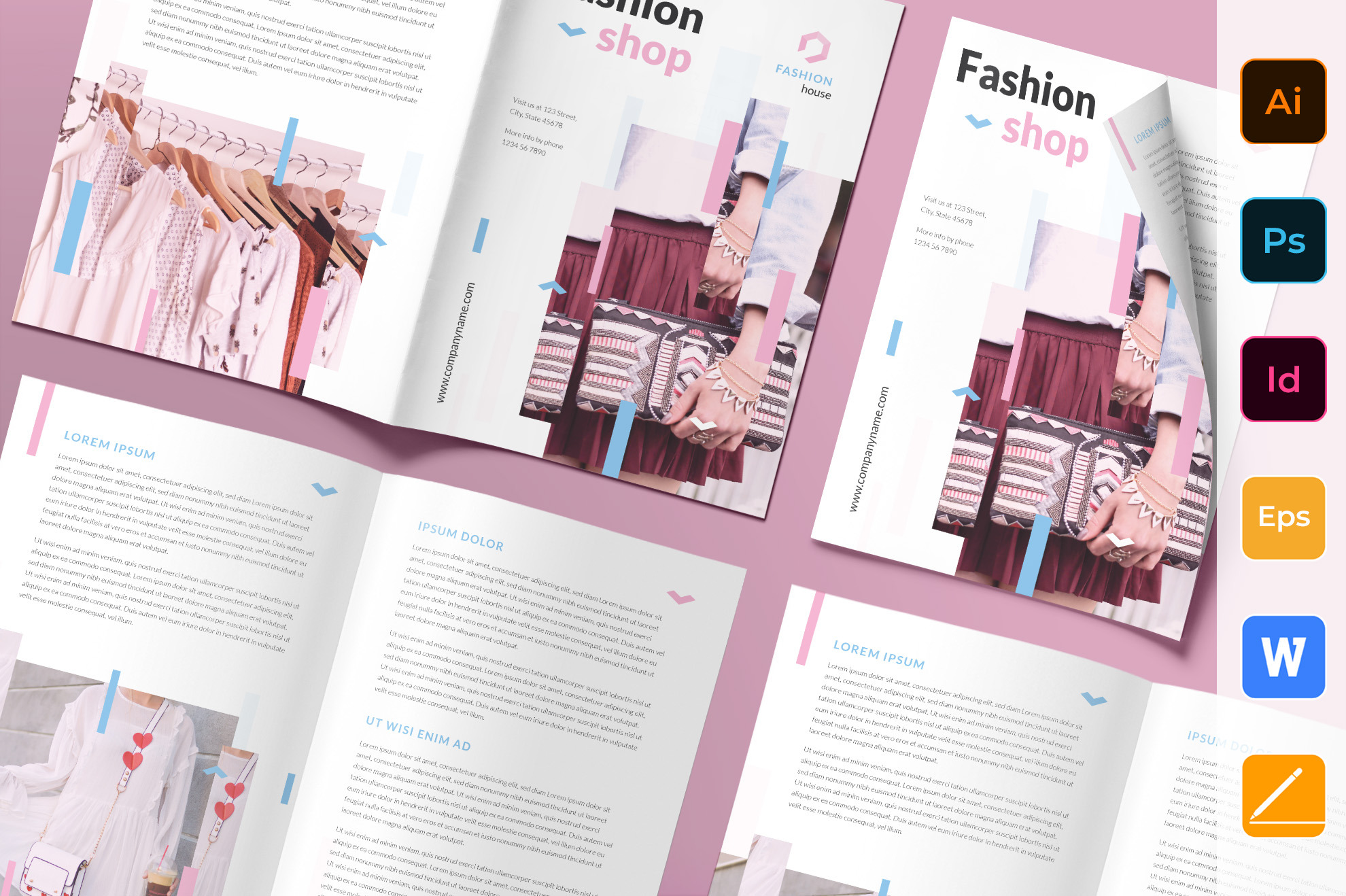 Fashion Shop Brochure Bifold, a Brochure Template by TemplatesNow!