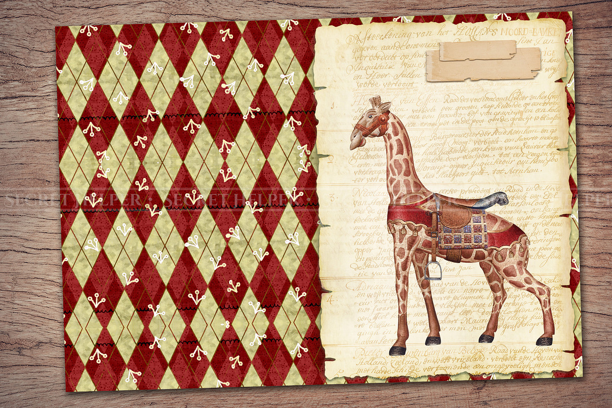 Circus Scrapbooking Kit | Creative Market