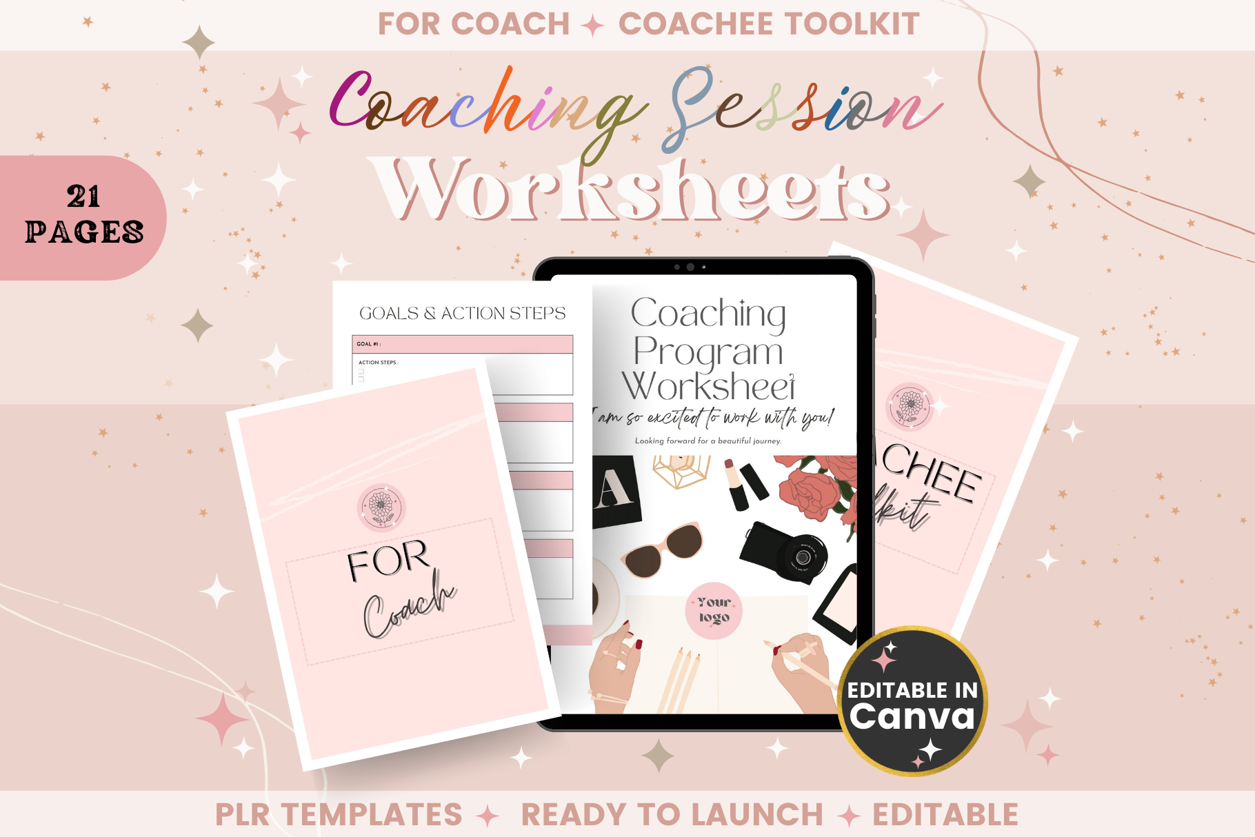 Coaching Session Worksheets Template | Creative Market