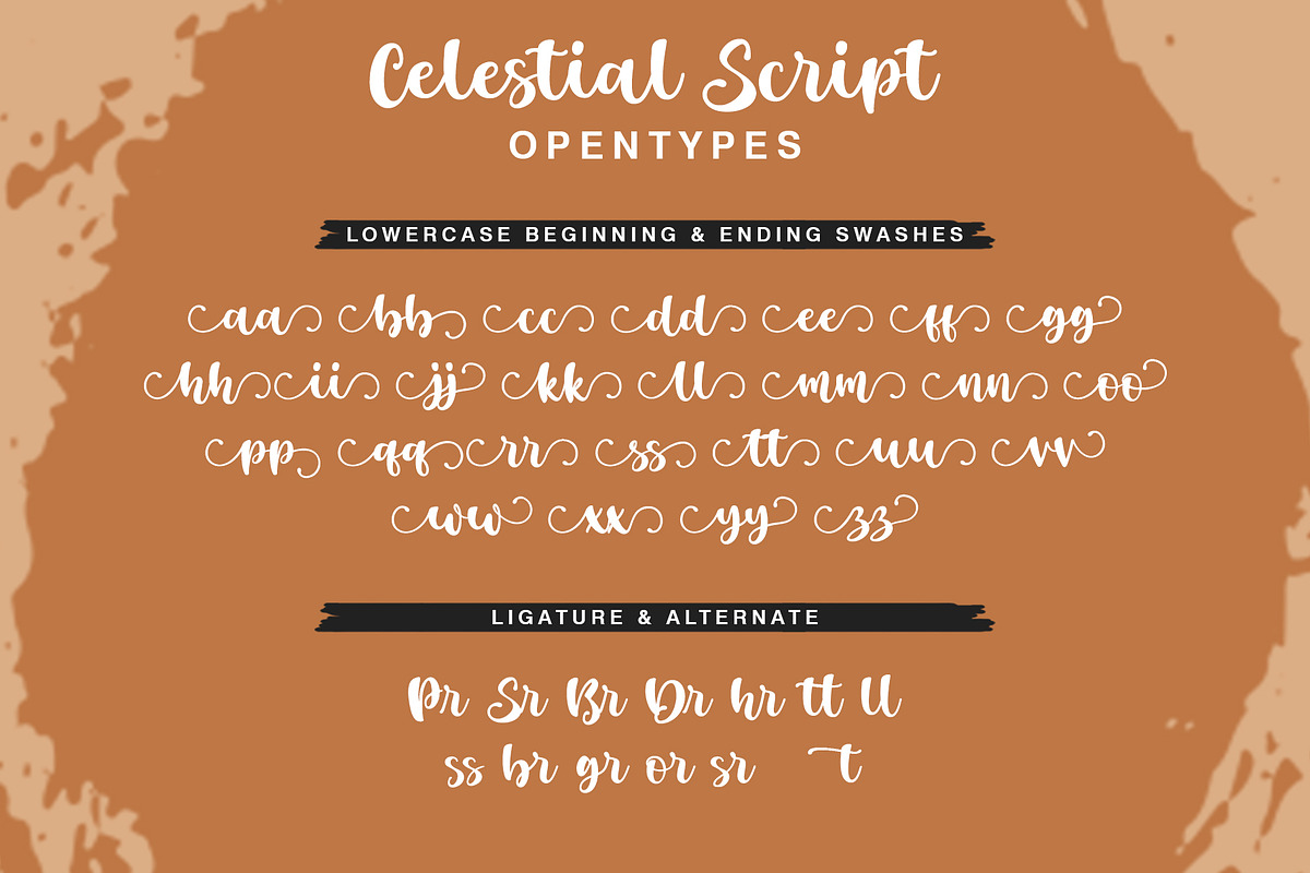 Celestial Script, a Script Font by Gatype