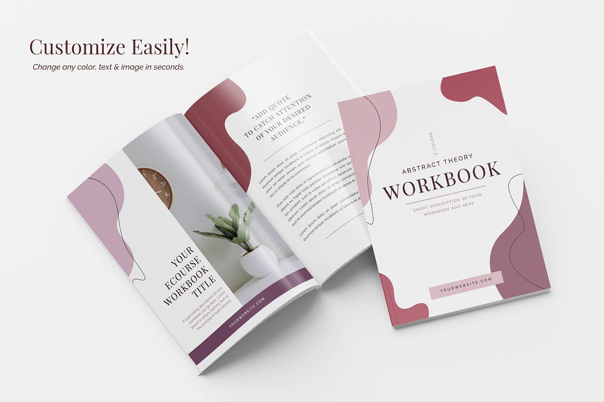 E-Course Workbook Template, a Magazine Template by Typography Prime