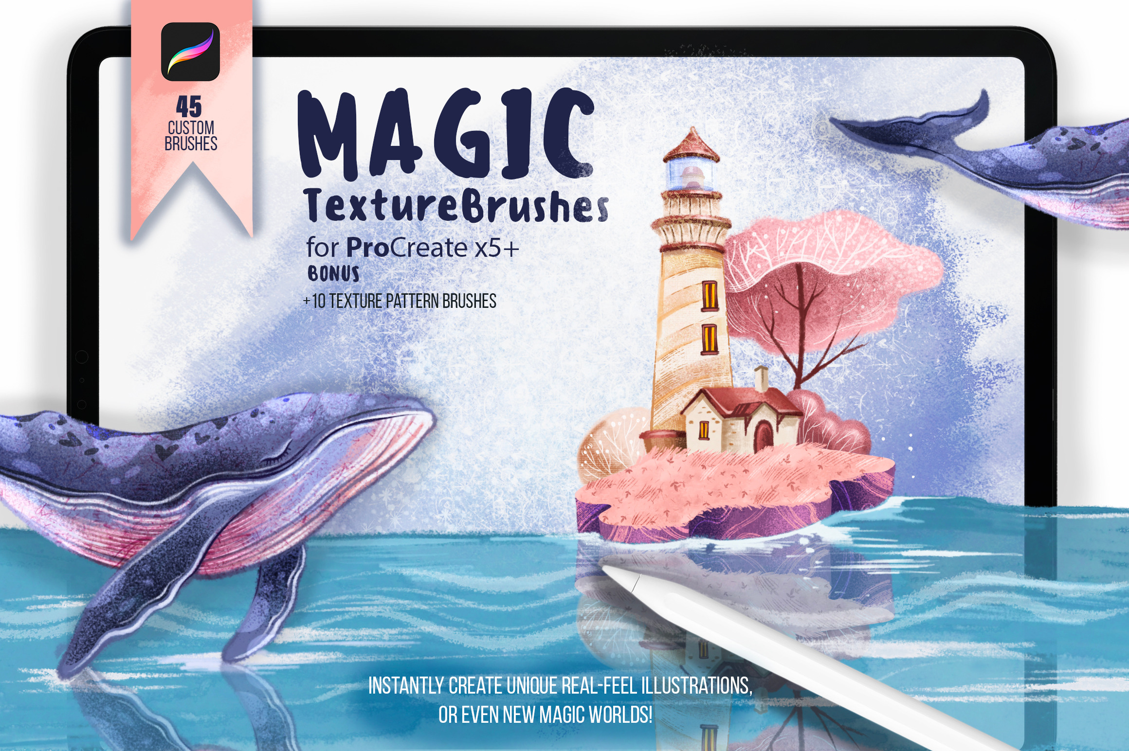 MAGIC TEXTURE BRUSHES for PROCREATE | Creative Market