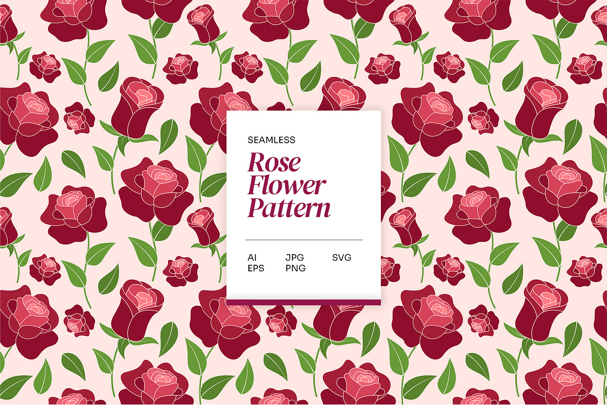 Rose Pattern, a Pattern Graphic by Neermana