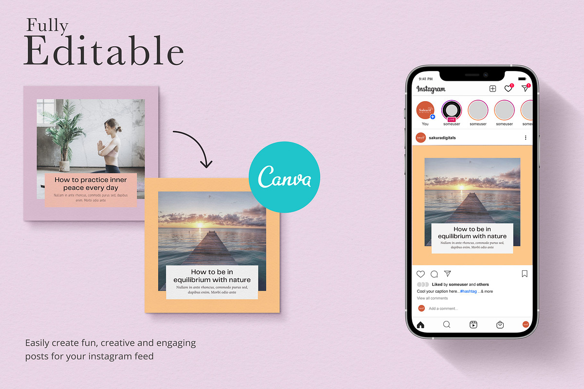 Life Coach Canva Templates Bundle, a Social Media Template by Sakura ...