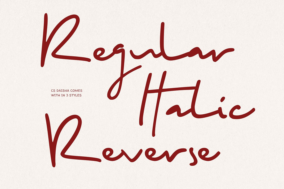 CS Daisha–Soft Handwritten Script Font