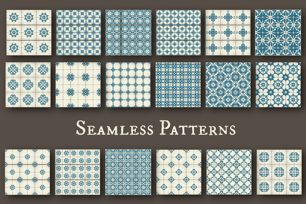 Tile Templates & Seamless Patterns, a Pattern Graphic by DeMih