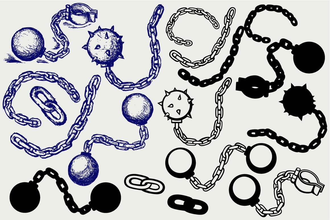 Metal shackles SVG, an Outline Icon by LineworkStock | Creative Market