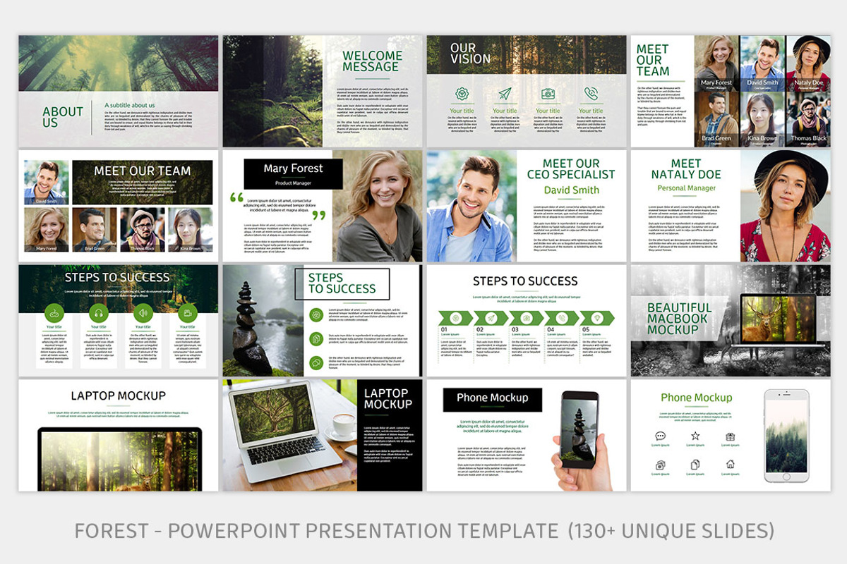 Forest- PowerPoint Template, a Presentation Template by Helga_Design