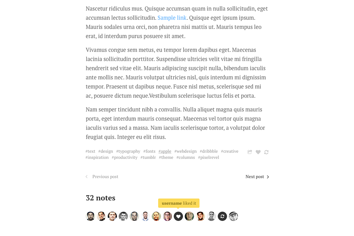 Columns tumblr theme, a Websites & App Template by Pixel Revel