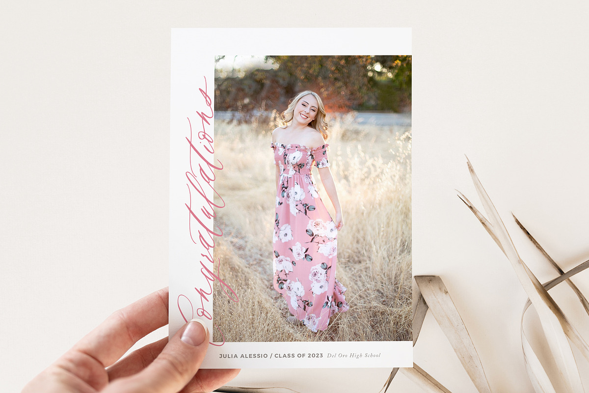 Girls Graduation Card Template, a Card Template by By Stephanie Design