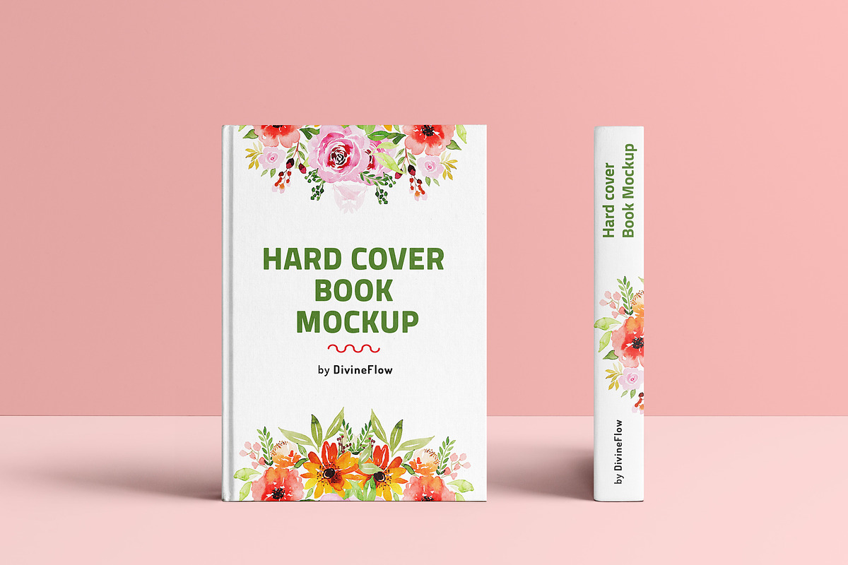 Hard Cover Book Mockup, a Print Template by DivineFlow