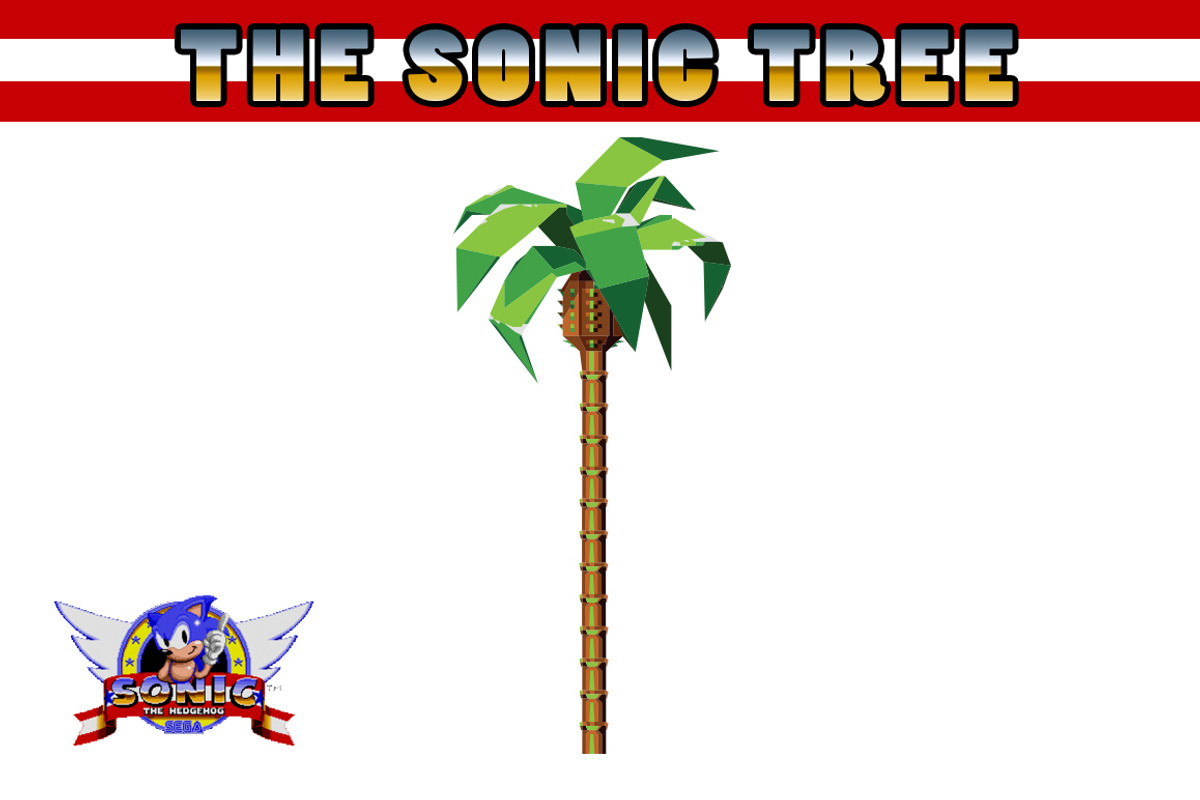 'Sonic' palm tree vector, an Illustration by Recal Media