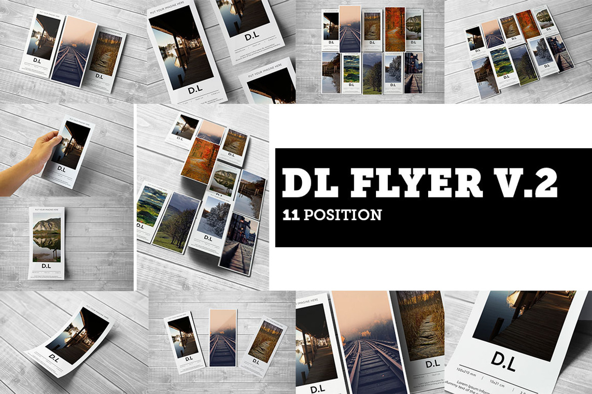DL Flyer Mockups Bundle, a Print Template by Kongkow