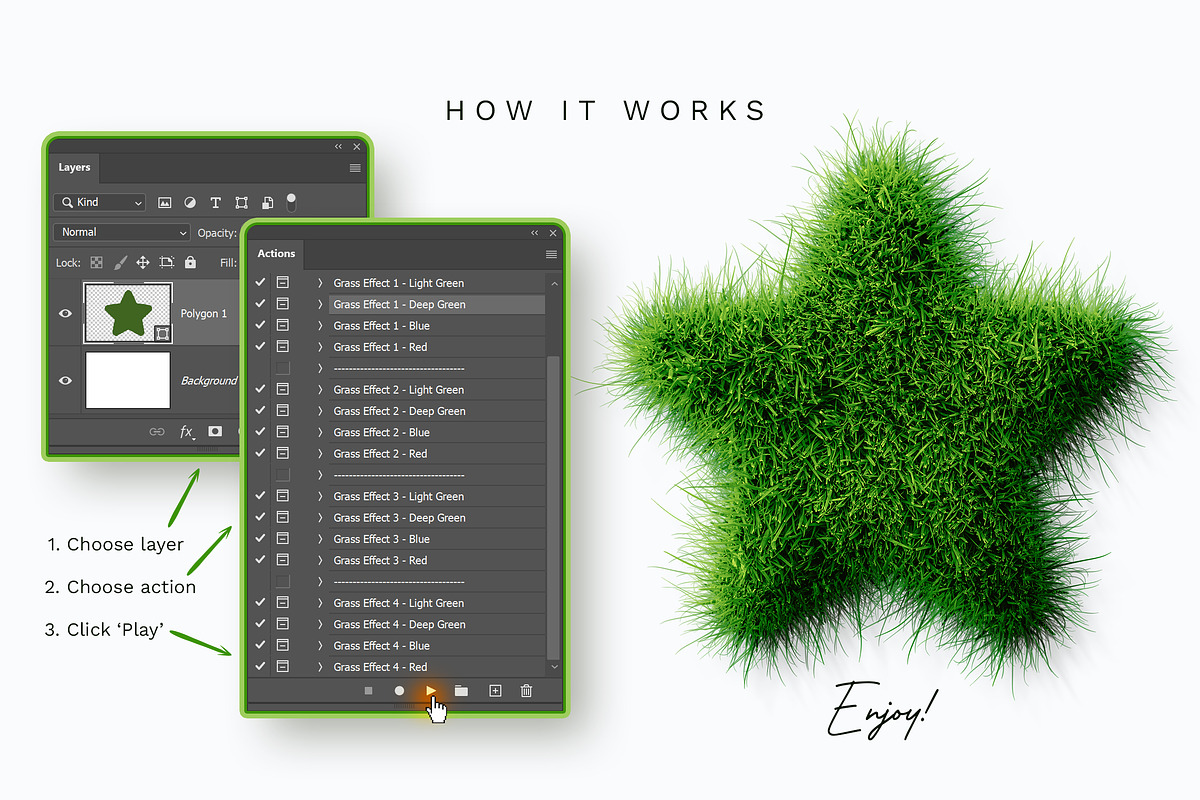 Grass Photoshop Action, an Action Add-On by Andrew Skoch Design