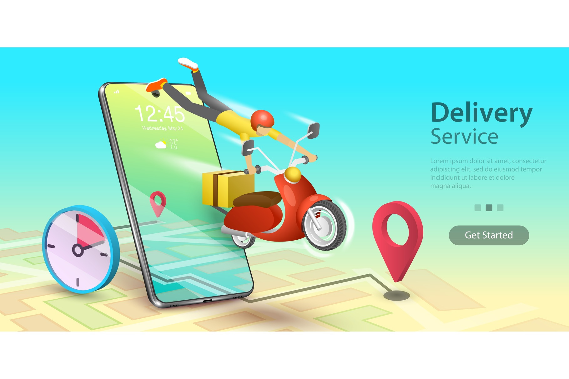 Fast Delivery Service | Creative Market