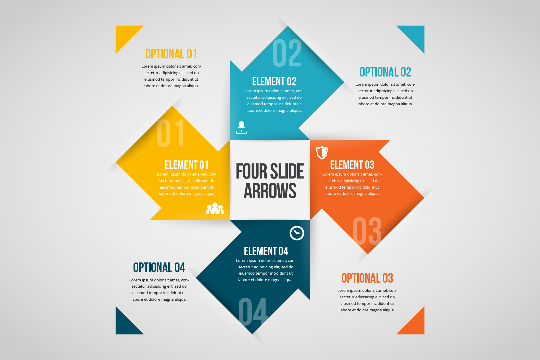 4 Slide Arrows Infographic, a Templates & Theme by h.utomo