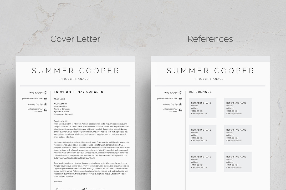 Word Resume & Cover Letter Template, a Resume Template by DemeDesign