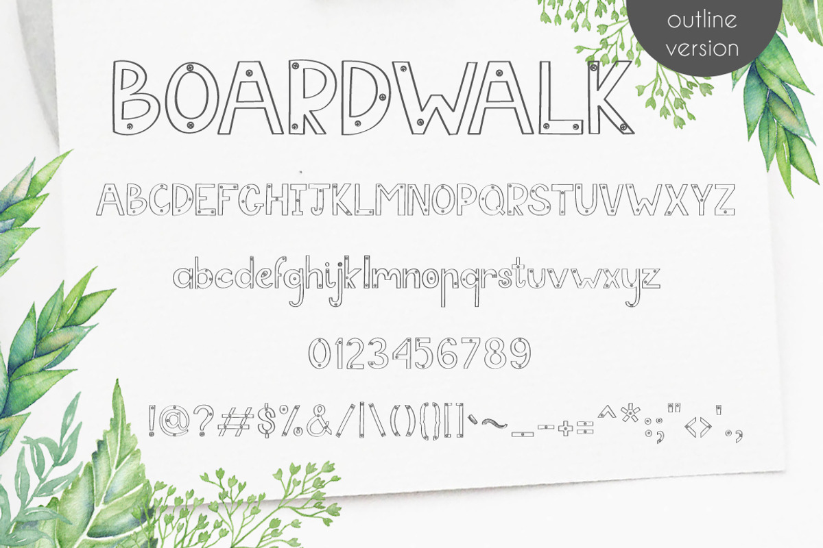 Rustical Boardwalk, a Font by AurAandTheCat