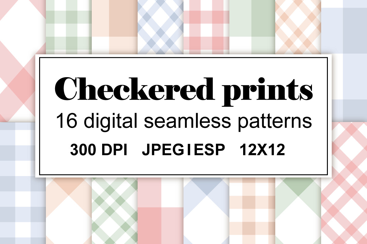 Checkered prints set, a Pattern Graphic by Swetsol