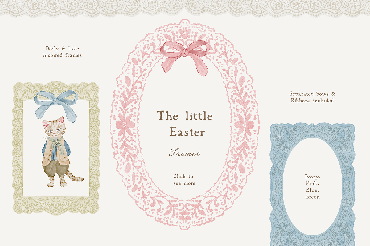 Grandmillenial Cottage Easter set, an Object Graphic by Grace Noboa ...